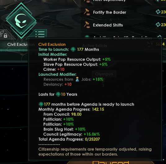 Stellaris - [4.0.13][9024] Civil Exclusion agenda transforms my empire into hive mind | Paradox ...
